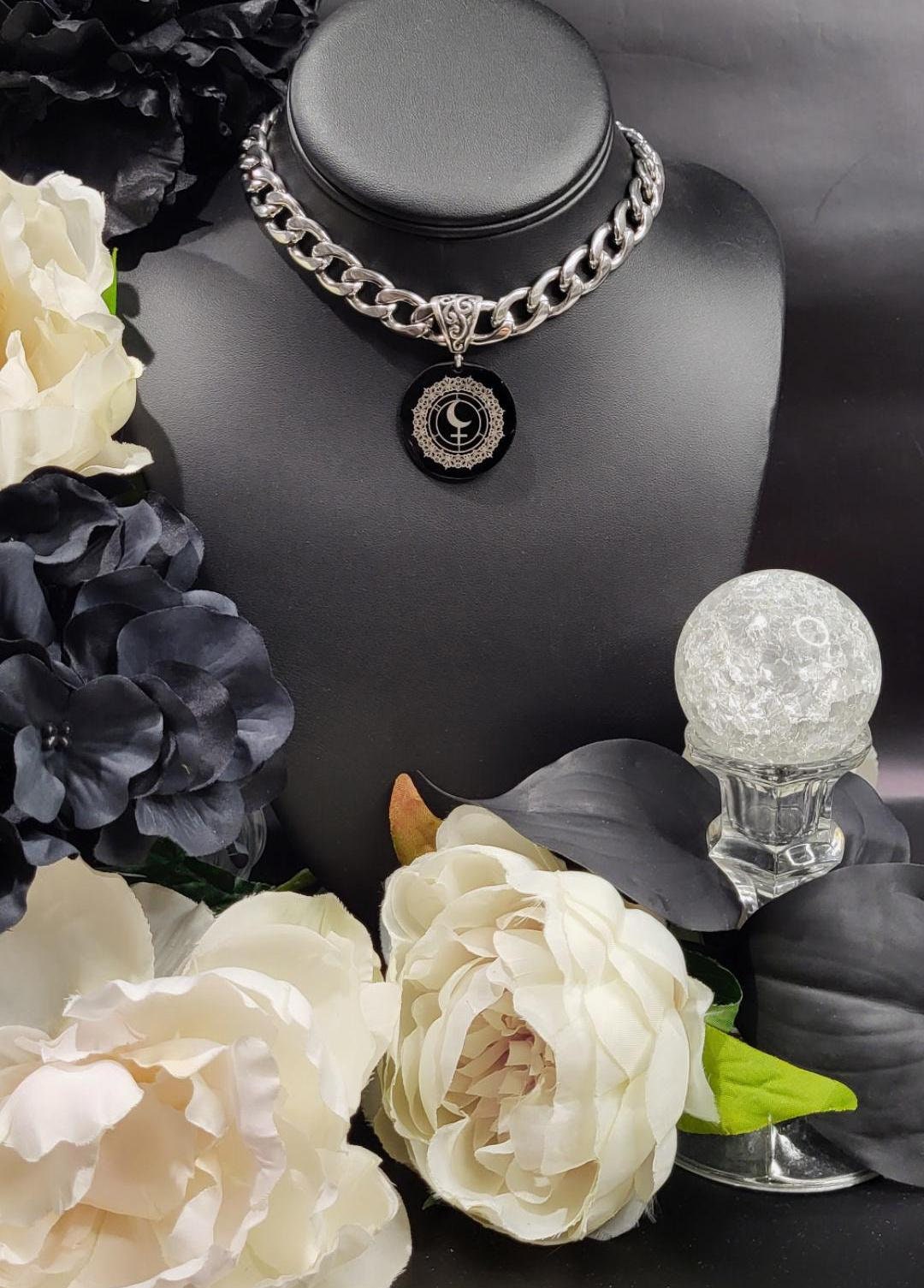 Lilith Stainless Steel Extreme Choker Charm Necklace-lilith Jewelry ...