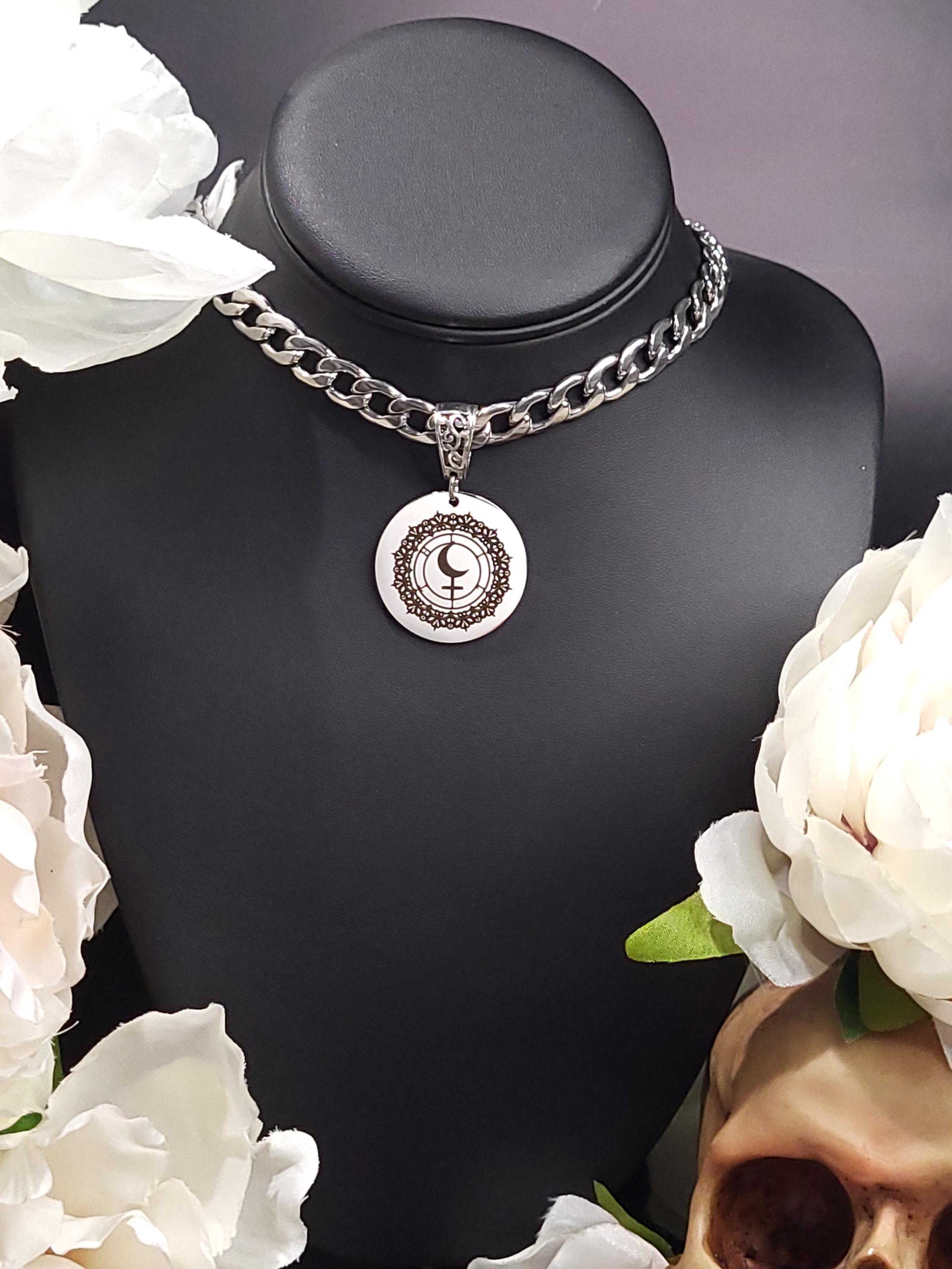 Lilith Stainless Steel Ultimate Choker Charm Necklace-lilith Jewelry ...