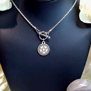 Pentagram Pentacle Stainless Steel Toggle Necklace-witchy Necklace ...