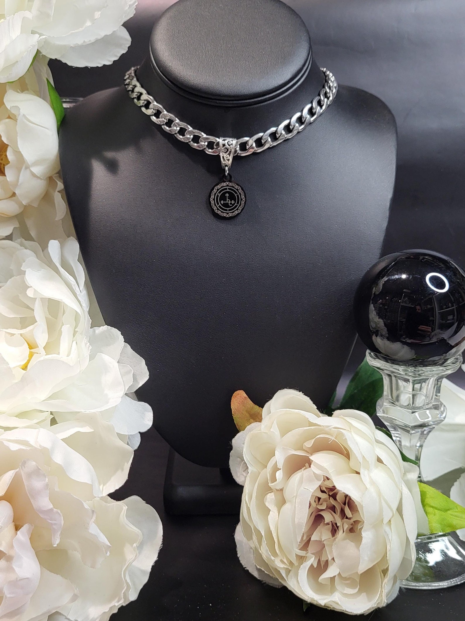 Lilith Stainless Steel Choker Charm Necklace-lilith Necklace,occult ...