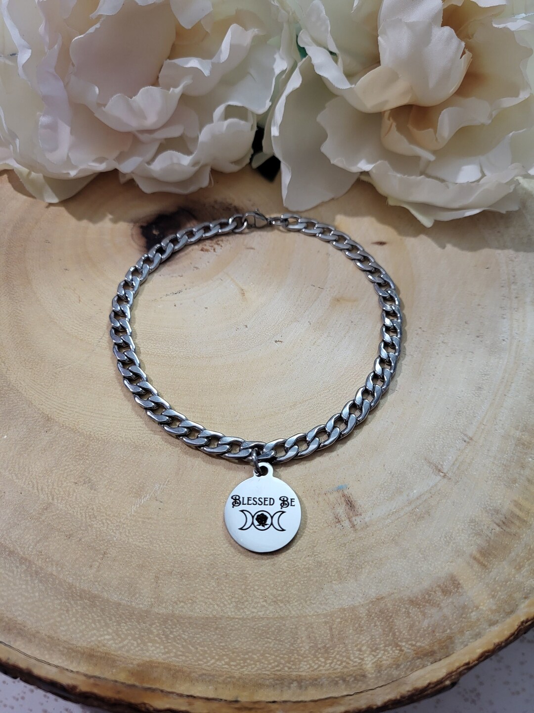 Blessed Be Stainless Steel Ankle Bracelet-boho Jewelry,boho Anklet ...