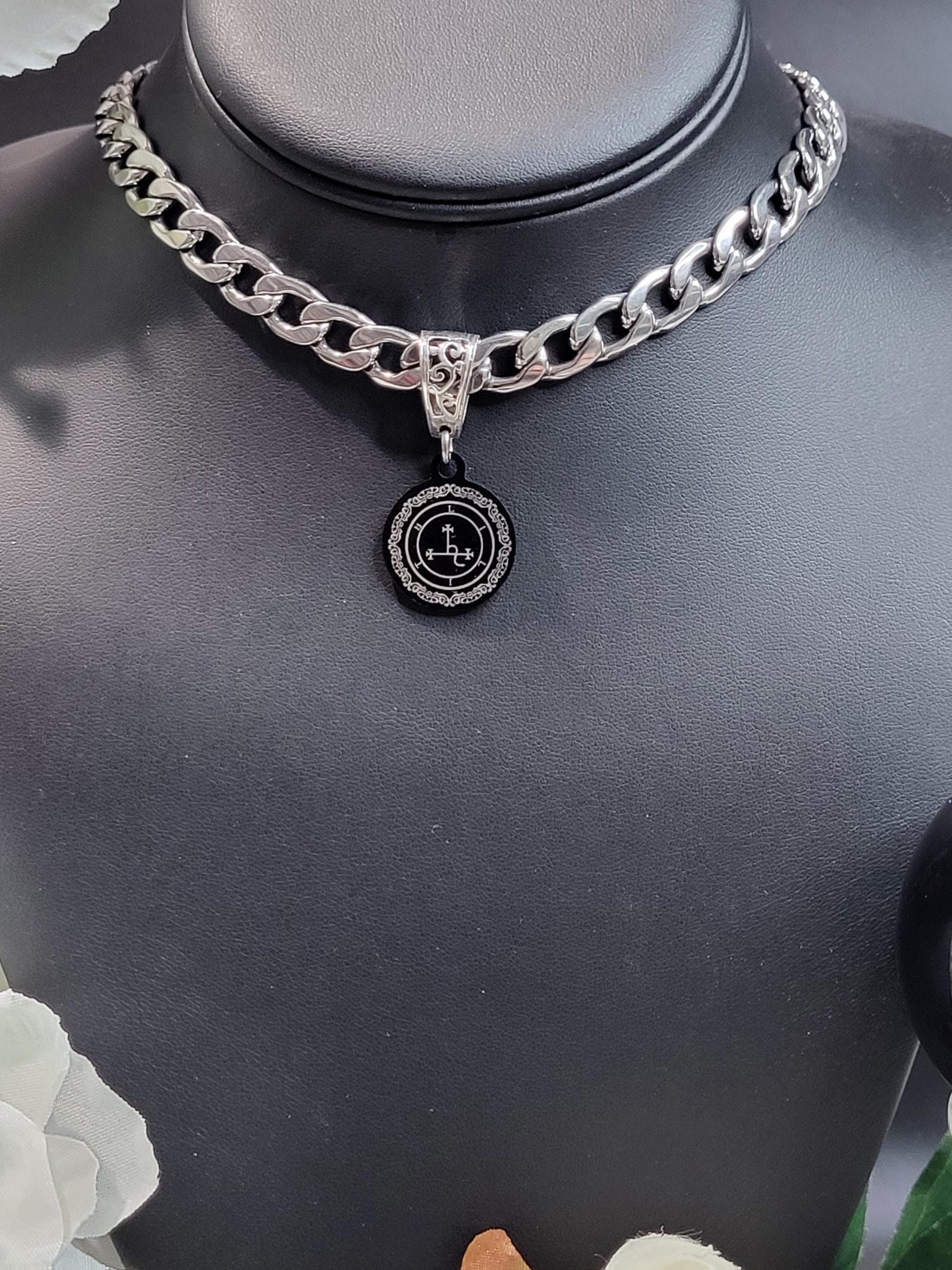 Lilith Stainless Steel Choker Charm Necklace-lilith Necklace,occult ...