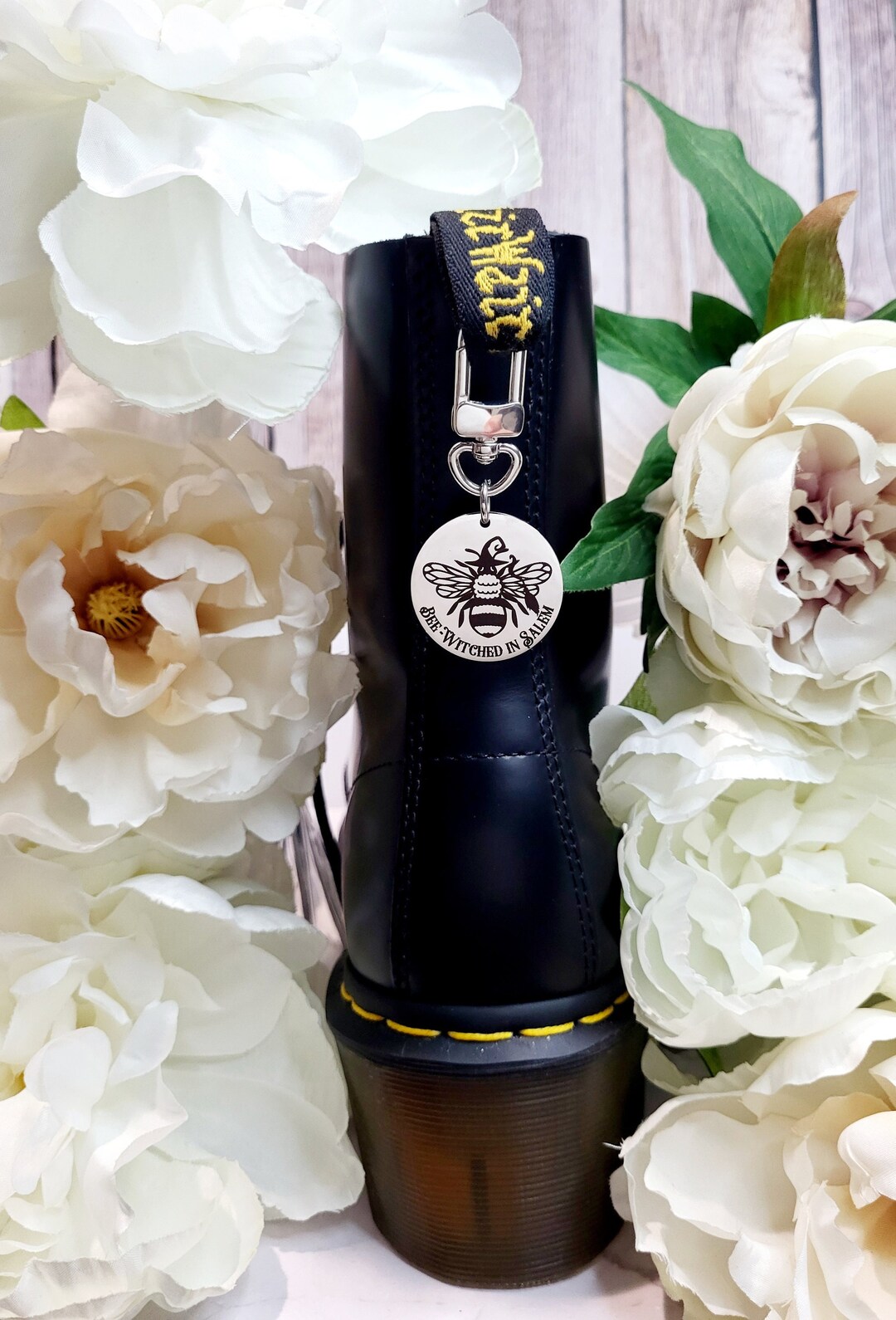 Bee-witched in Salem Boot Charm-shoe Accessories,boot Jewelry,gothic Boot Charm,bee Boot Charm ...