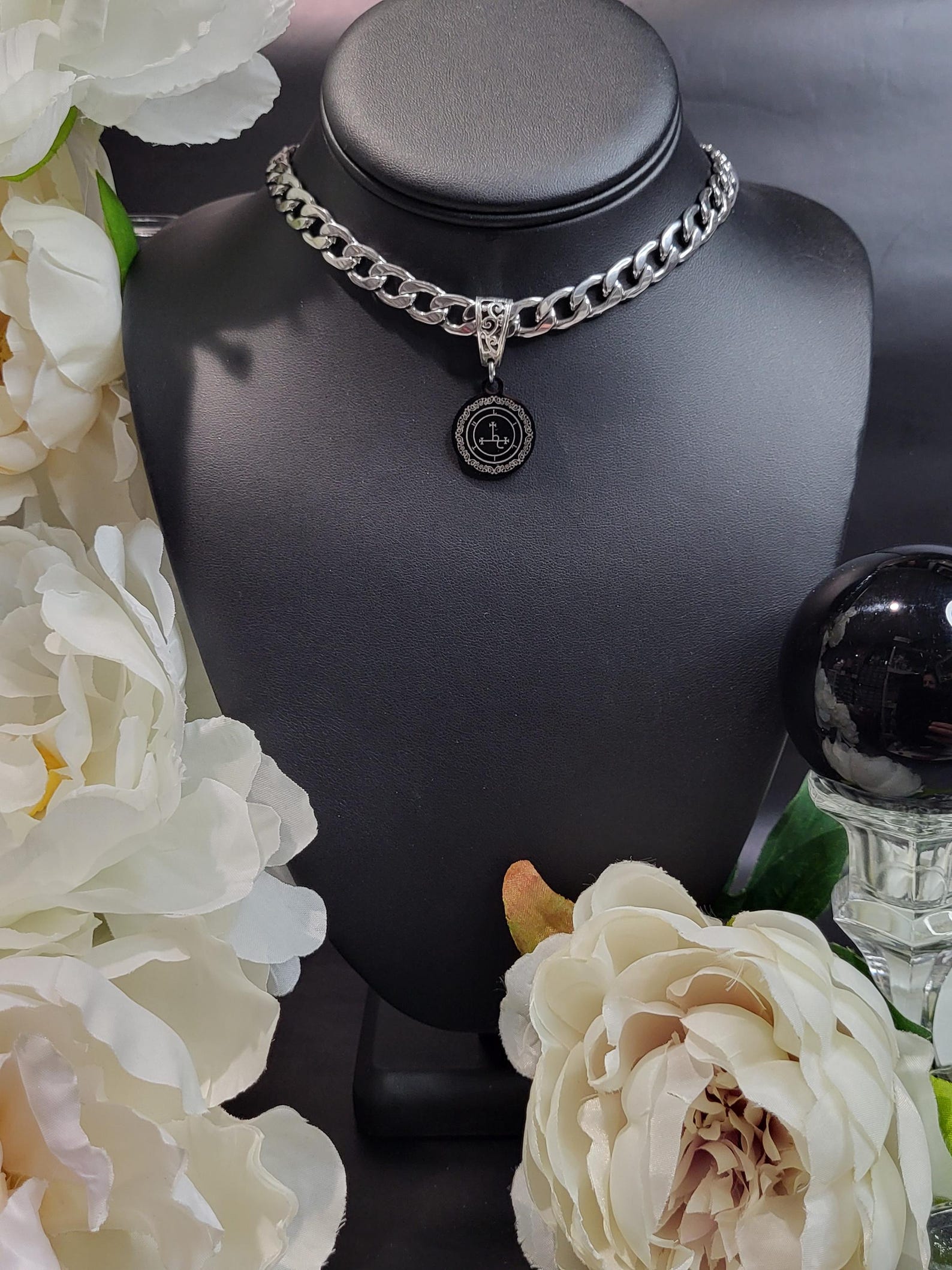 Lilith Stainless Steel Choker Charm Necklace-lilith Necklace,occult ...