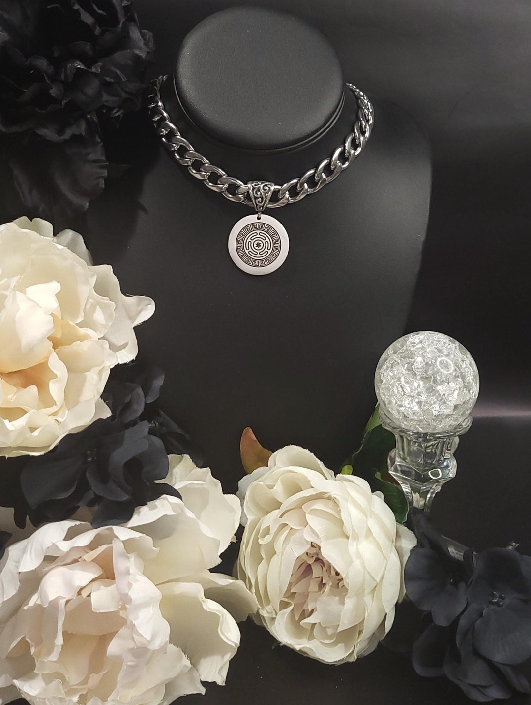 Hecate Stainless Steel Extreme Choker Charm Necklace-hecate Jewelry ...