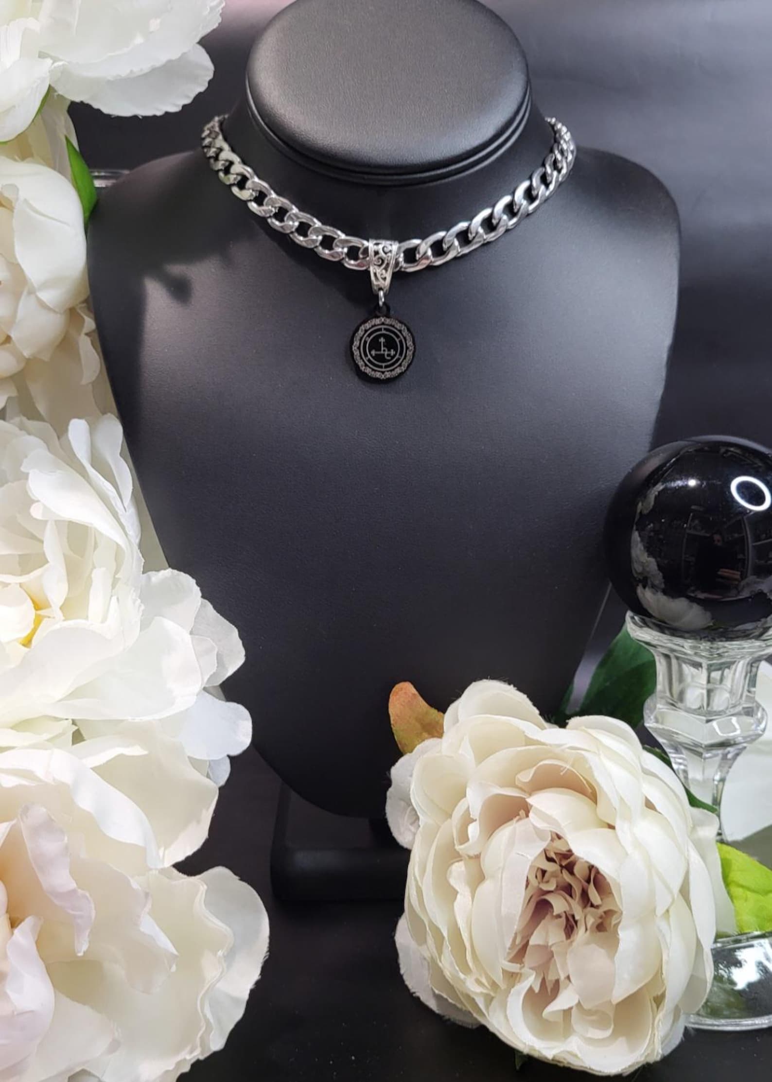Lilith Stainless Steel Choker Charm Necklace-lilith Necklace,occult ...