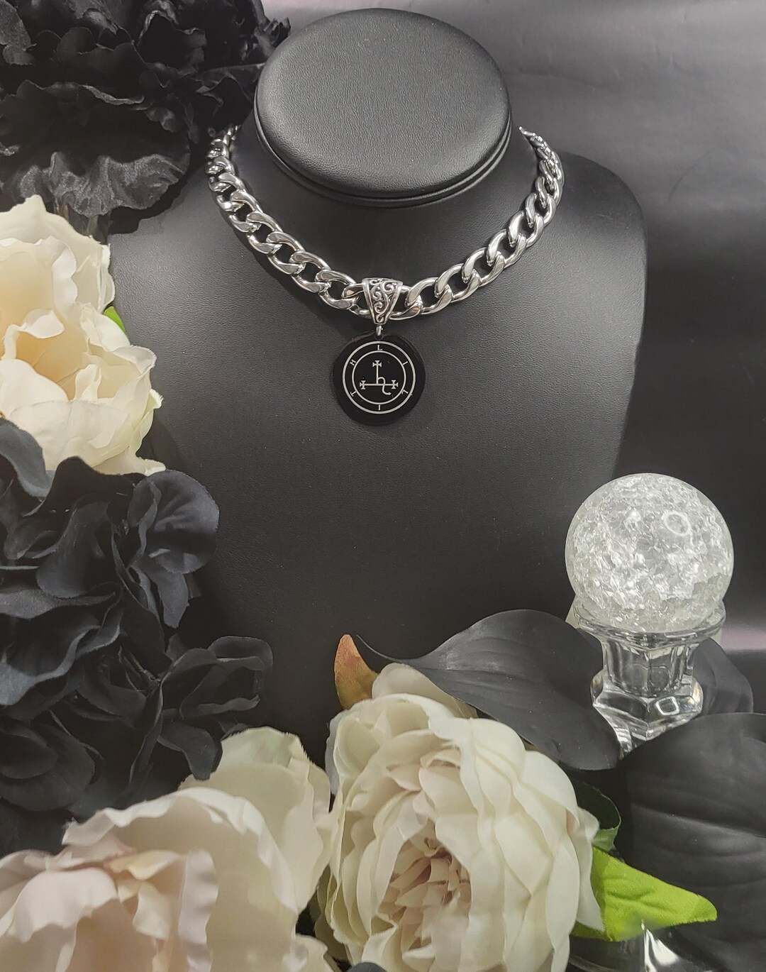 Lilith Stainless Steel Extreme Choker Charm Necklace-lilith Jewelry ...