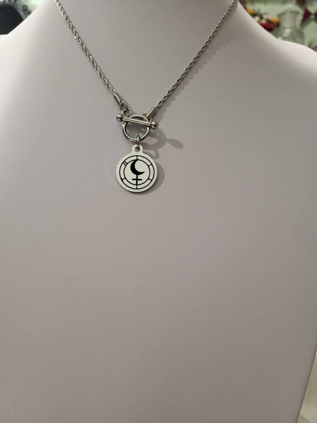 Lilith Sigil Stainless Steel Toggle Necklace-lilith Necklace,lilith ...