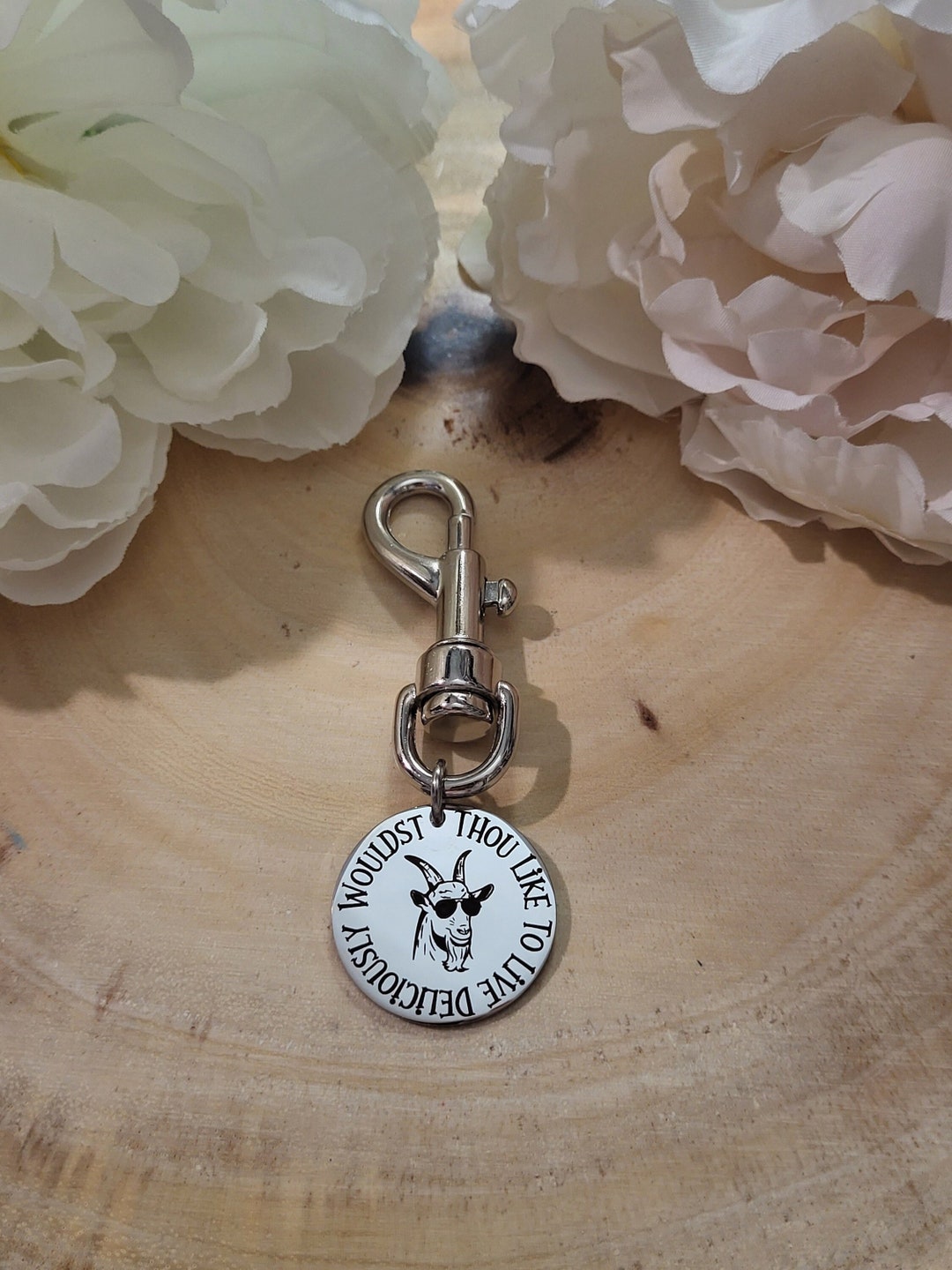 Live Deliciously Keychain-witchy Keychain,witchy Vibes,witchy Gifts ...