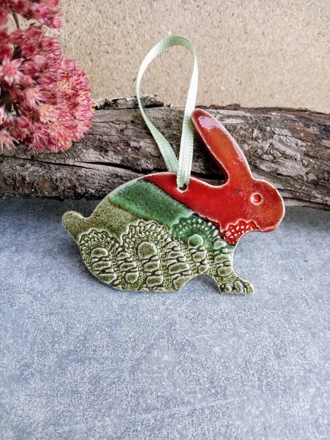 RABBIT Christmas Ornament / Animal Christmas Ornament / Animal ...