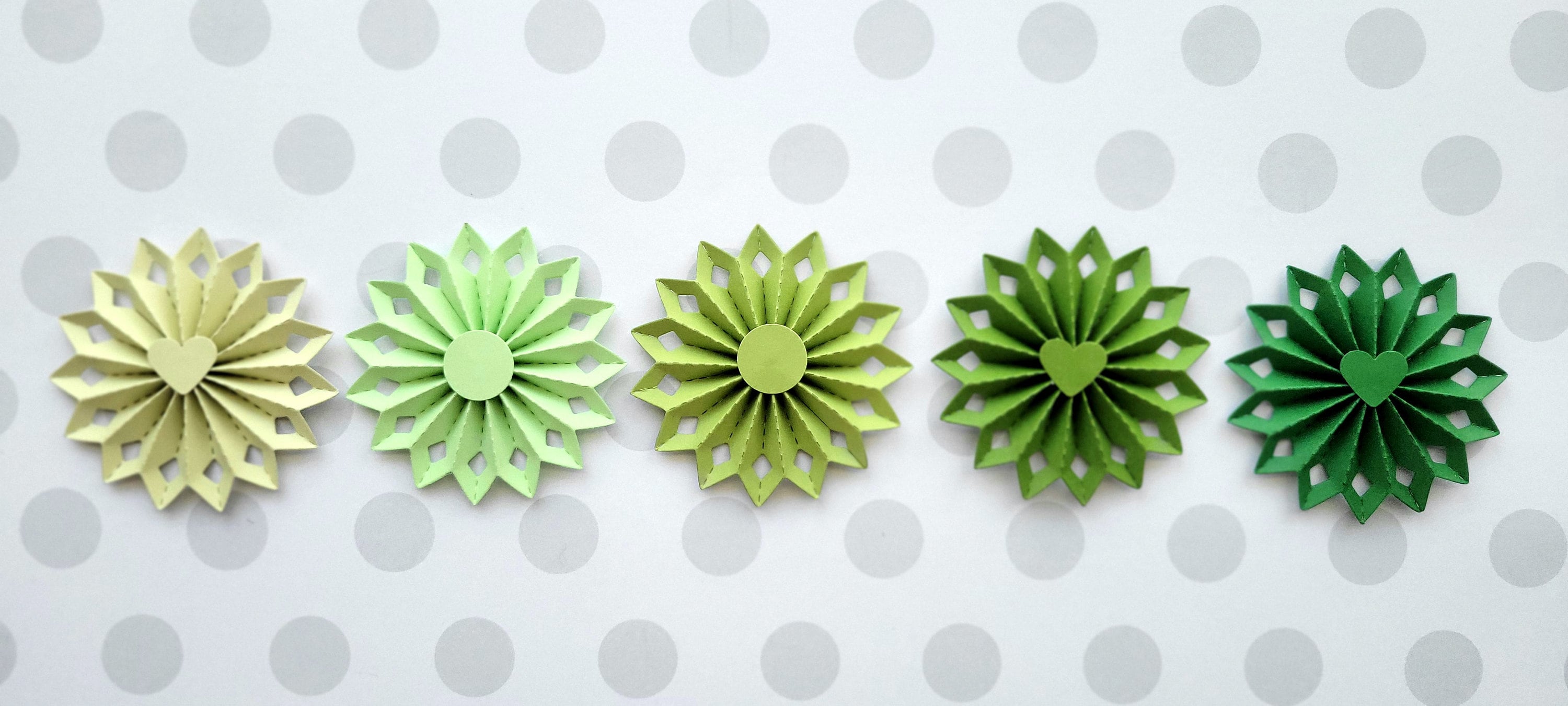 Green Paper Rosettes | Green Rosette Set | Green Paper Flowers | Paper ...