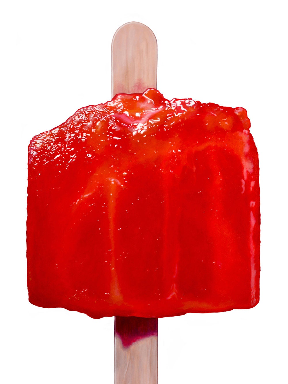 Cherry Popsicle Wall Art Limited Edition Giclée Print of Original ...