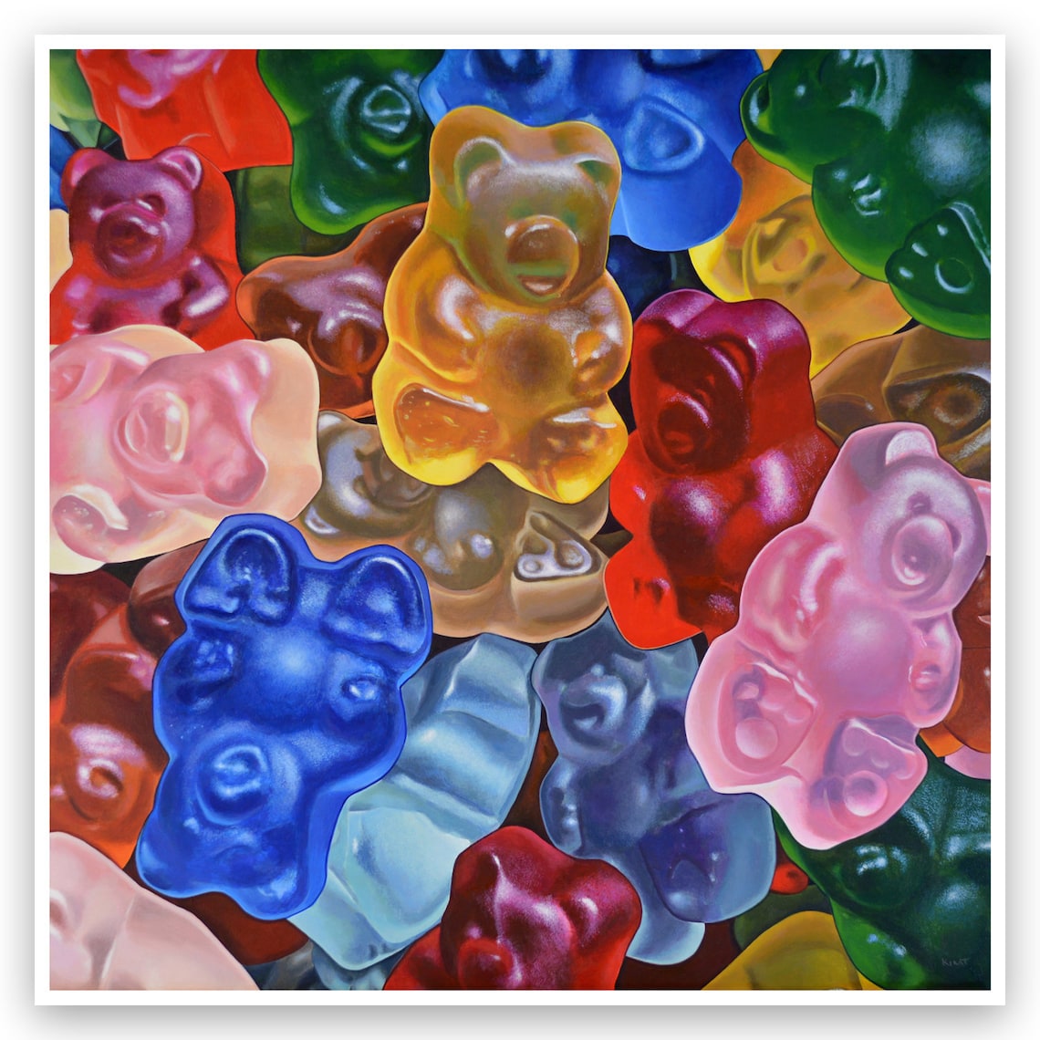 Gummy Bears Wall Art Limited Edition Giclée Print of Original Acrylic ...