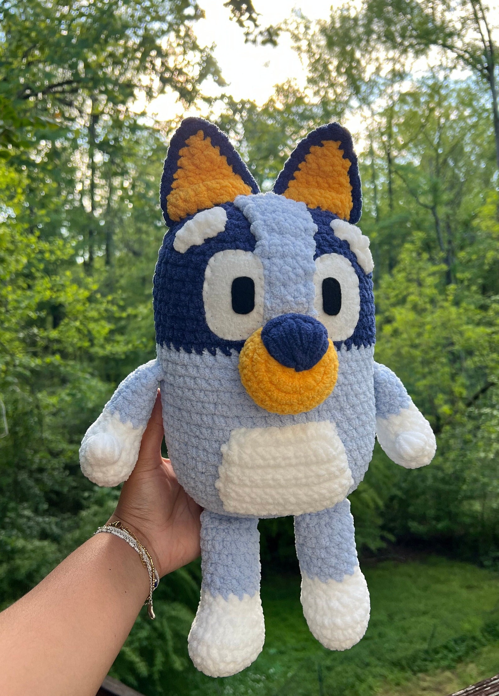 Crochet Blue Heeler Plushie - Bluey - Etsy