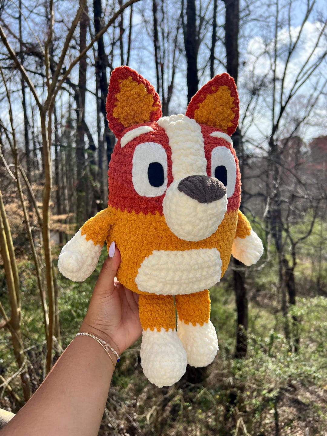 Crochet Red Heeler Plushie - Bingo From Bluey - Etsy