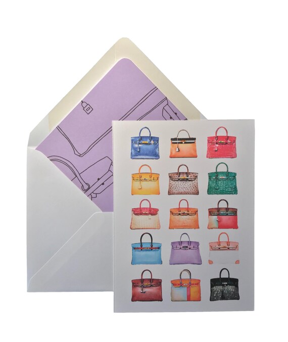 Handbag Addict II Happy Birthday Greeting Card Hermes - Etsy