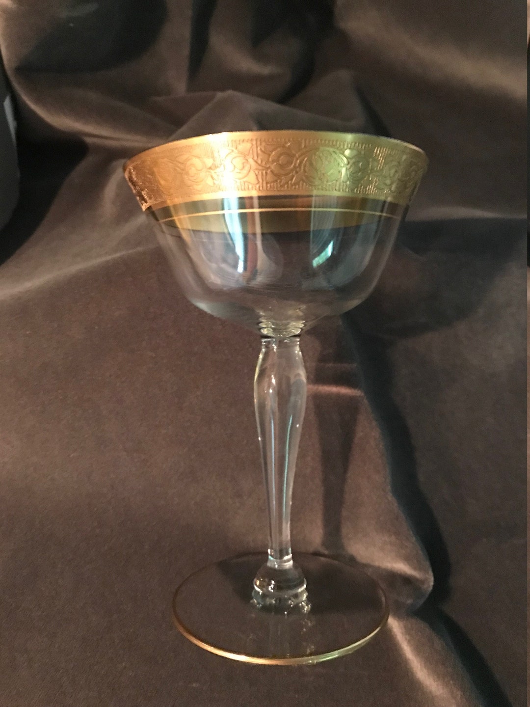 Tiffin Minton Crystal Glassware, Excellent Vintage Condition, 22K Gold ...