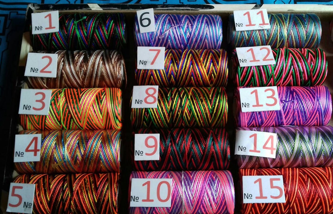 Spool of Multi-coloured Nylon Macrame Cord / Thread 1mm - Etsy