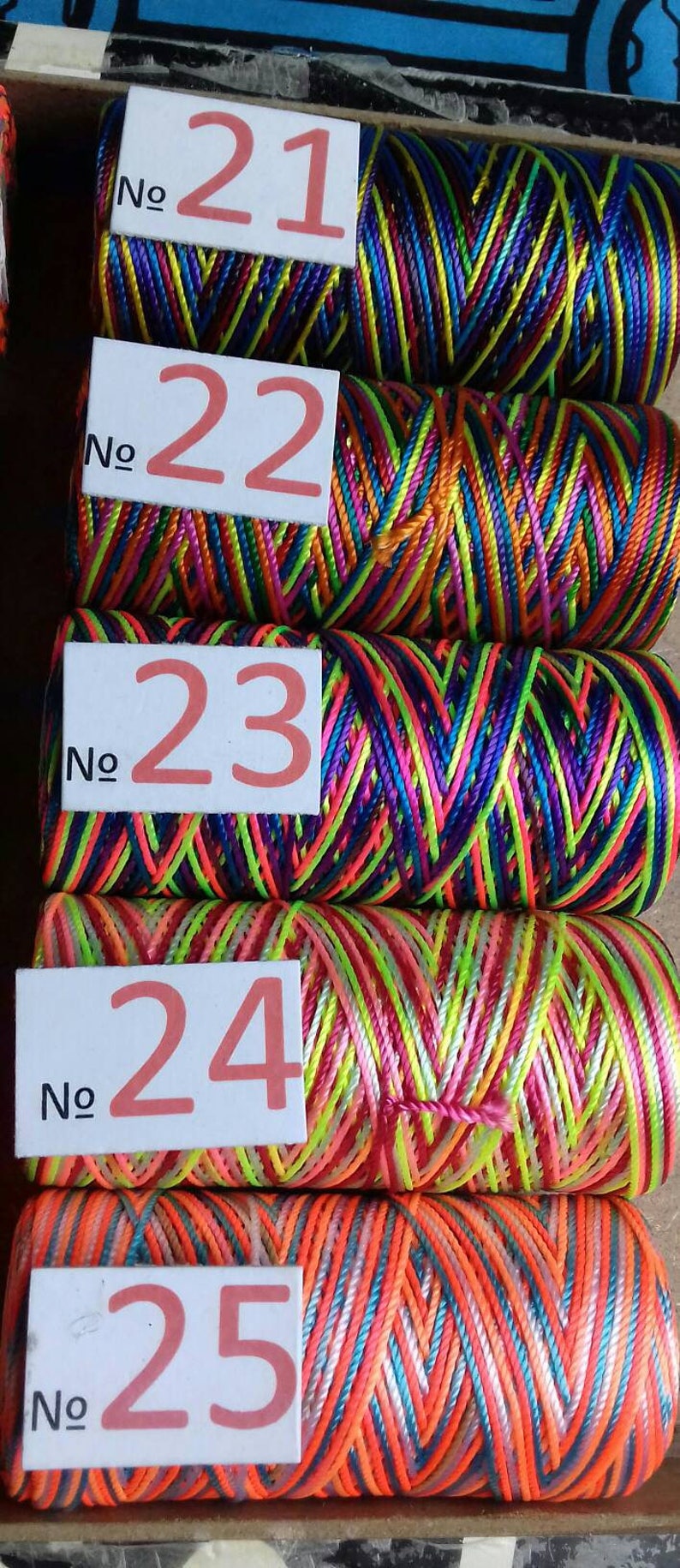 Multi-Coloured Nylon 1mm Macrame Cord / Thread whole spool | Etsy