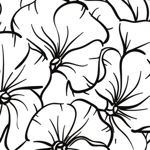 Flower Power Digital Downloadable Coloring Book Printable Pages ...