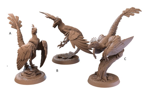 The Dragon Trappers Lodge Flying Raptors D&D Warhammer 28mm Fantasy ...