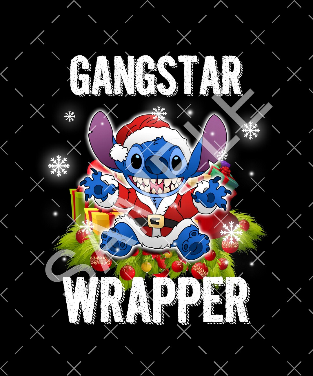 Gangsta Wrapper Stitch Christmas Png, Merry Stitchmas Png, Stitch ...