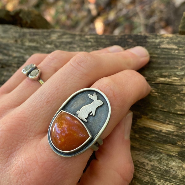 Rabbit Ring - Etsy