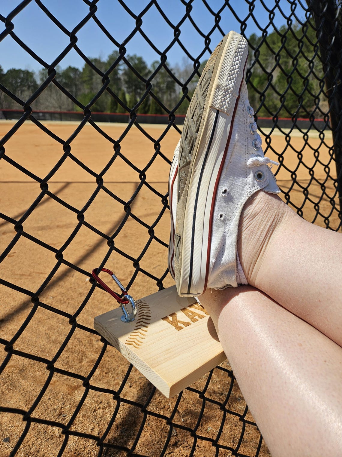 Baseball Softball Fence Foot Rest - Baseball Mom - Personalized ...