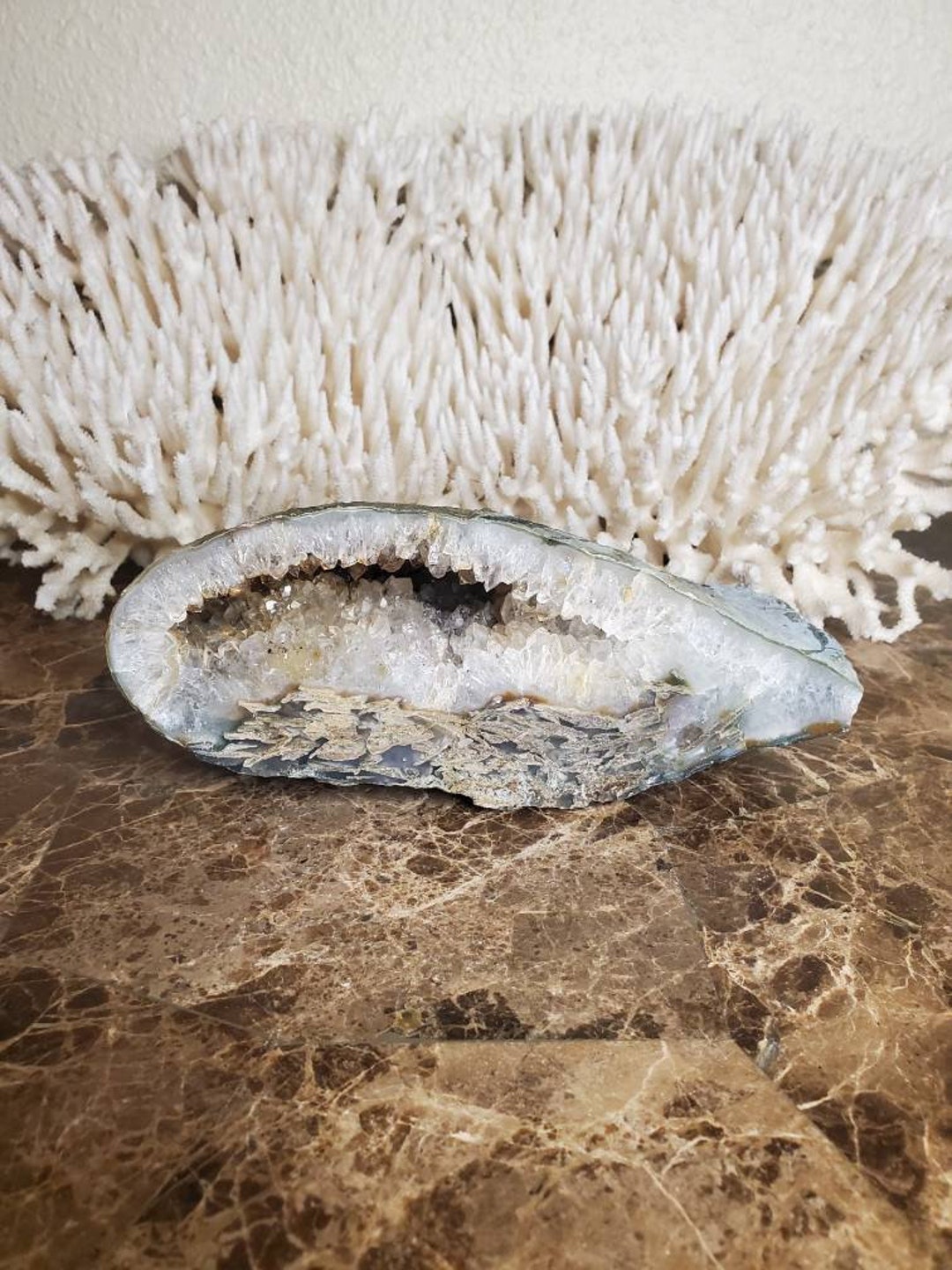 2.5 Lb Agate Geode - Geode - Quartz Geode - Polished Geode Half ...