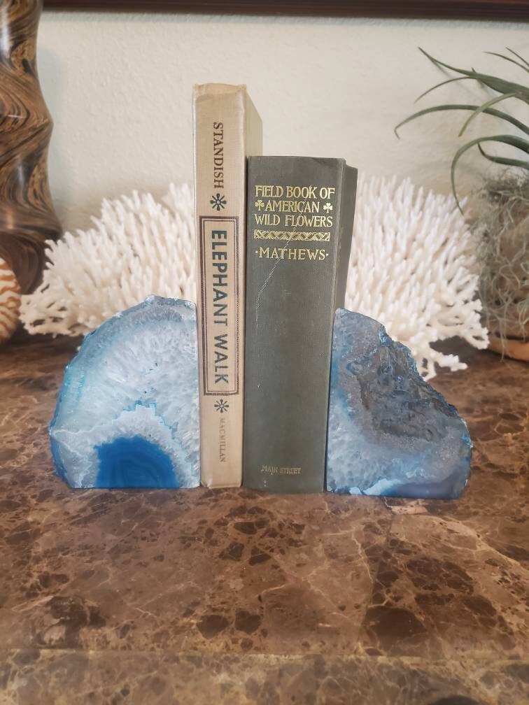 Agate Bookend Bookend Bookends Geode Quartz Bookends | Etsy