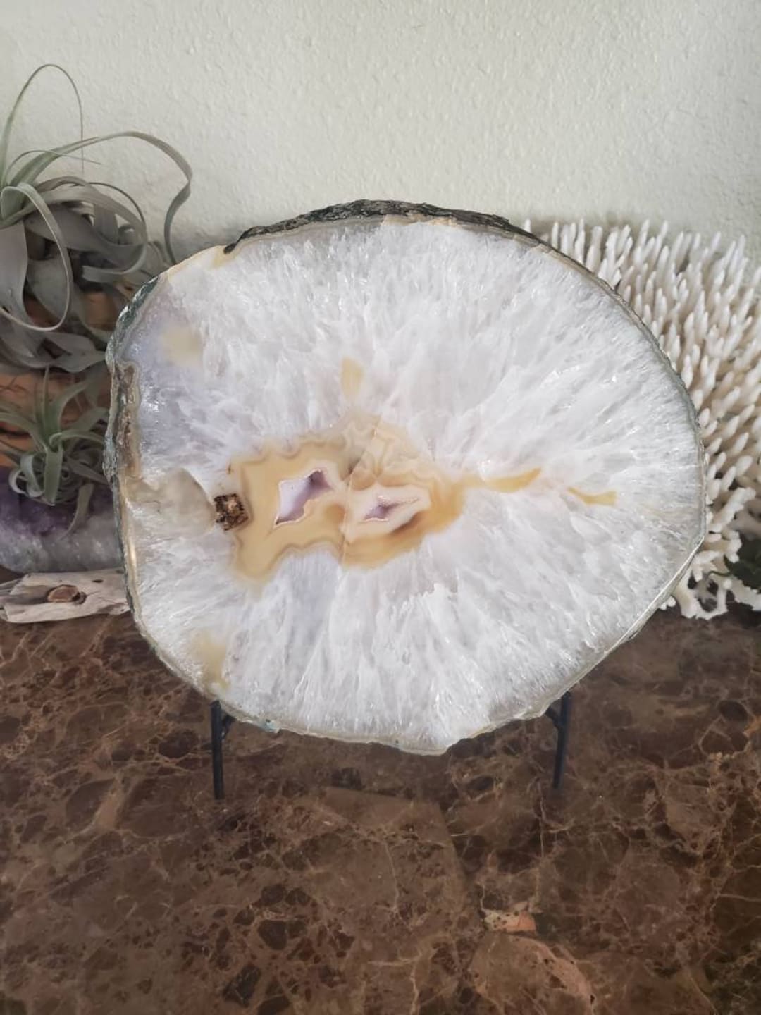 Large Agate Slice - 6.2 Lbs - Agate Slab - Agate Platter - Agate Geode ...