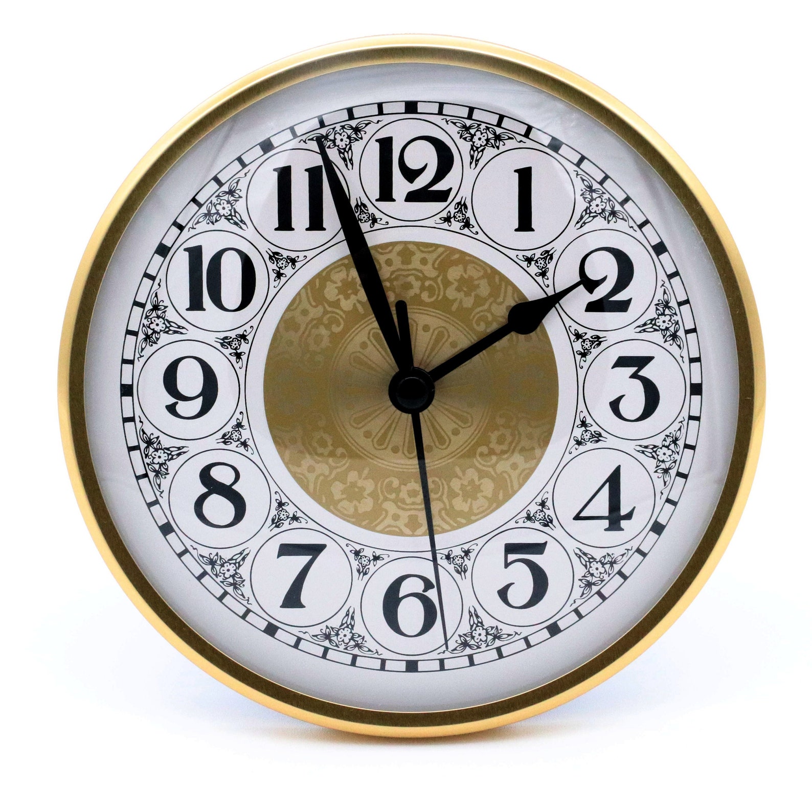 6" Quartz Clock Insert Fit up Movement Dial 152 Mm Fancy White Dial ...