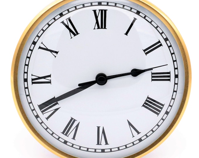 6" Quartz Clock Insert Fit up Movement Dial 152 Mm White Roman Dial ...