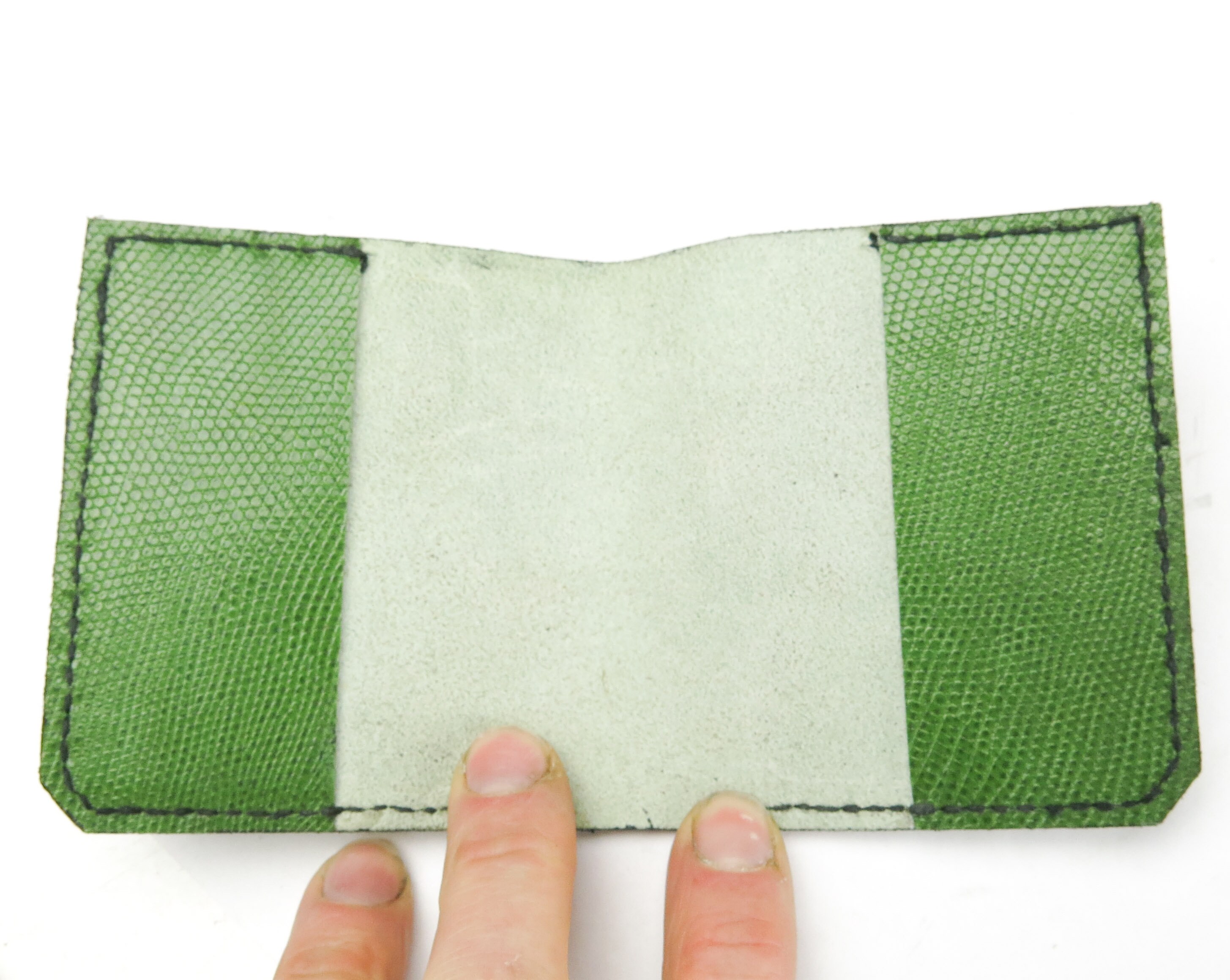 Handmade Green Lizard-print Wallet Card-holder Case - Etsy