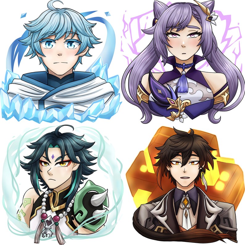 Liyue Genshin Impact Vinyl Stickers Characters - Etsy