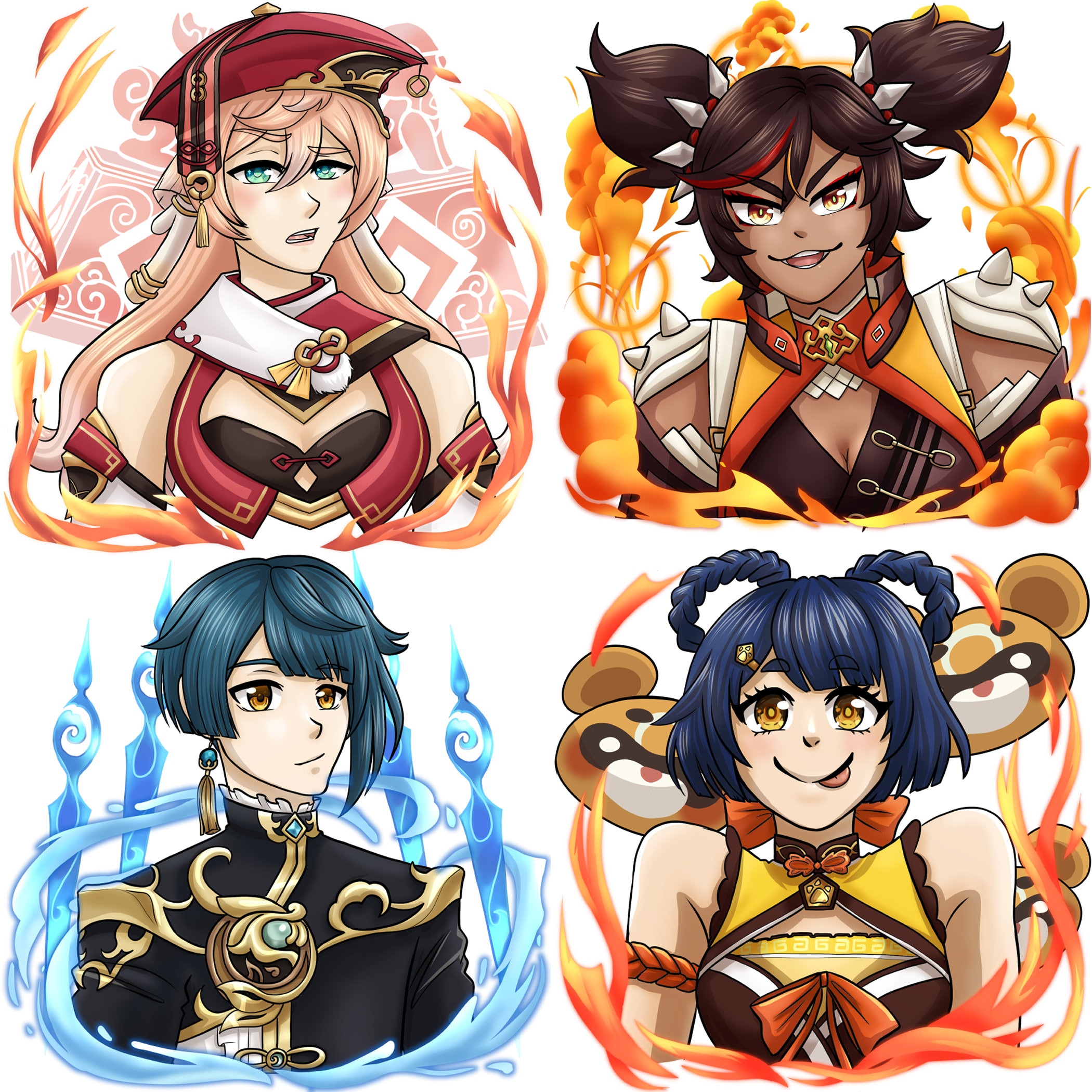 Liyue Genshin Impact Vinyl Stickers Characters - Etsy