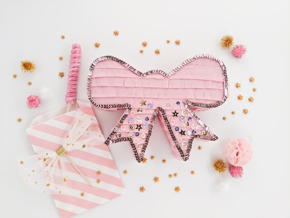 Sparkly pink sequin girly bow pinata gift: ONE pinata pink | Etsy