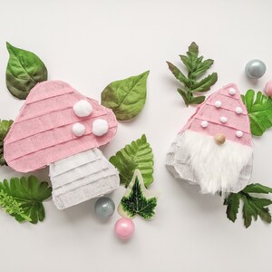 Gnome or Mushroom Mini Pinata in Pink or Red | ONE Pinata | Rustic ...