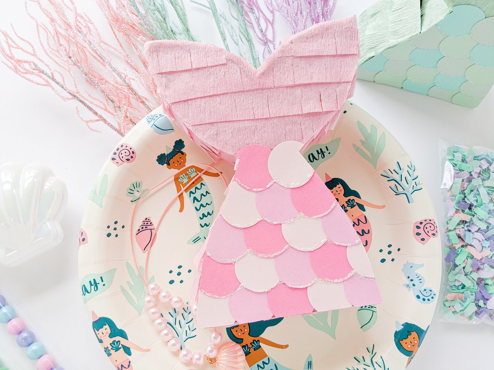 Pastel Mermaid Tail Mini Pinata Mermaid Party Favor Mermaid - Etsy