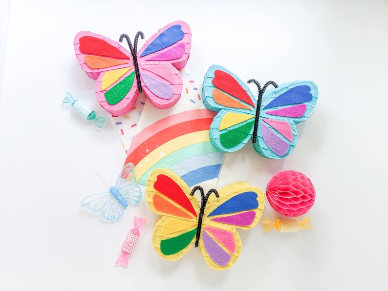 Pink Purple Ombre Butterfly Mini Pinata | Fairy Party Decor - Etsy