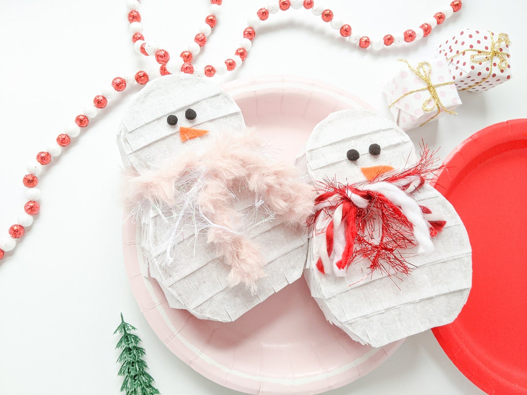 Snowman Mini Pinata With Pink or Red Scarf ONE Pinata - Etsy
