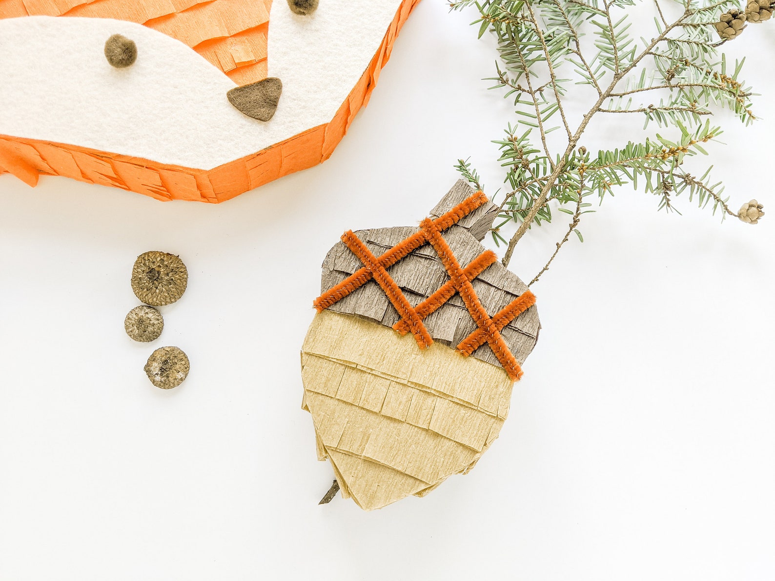 Woodland Acorn Mini Pinata Woodland Party Favor Decor Acorn - Etsy