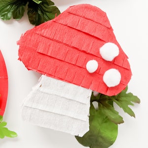 Gnome or Mushroom Mini Pinata in Pink or Red | ONE Pinata | Rustic ...