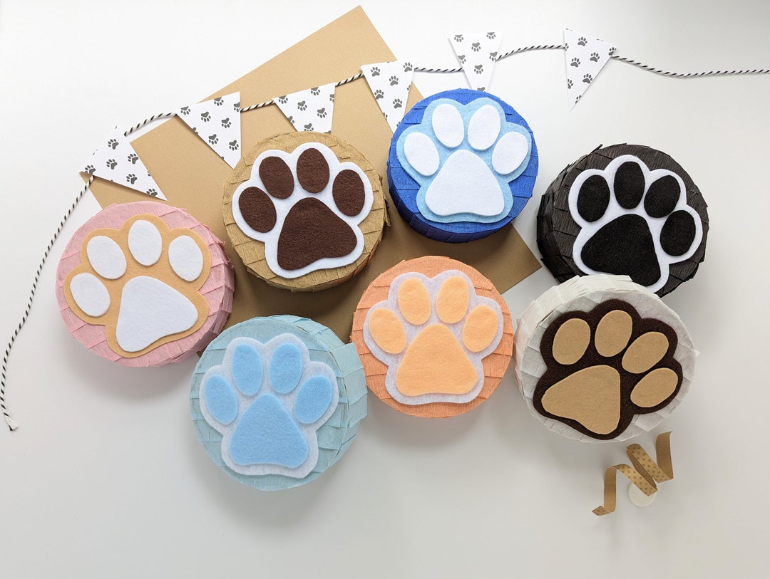 Dog Puppy Paw Print Pinata | Puppy Pawty, Dog Birthday Party Gift ...