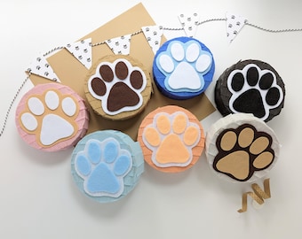 Dog Paw Pinata, Puppy Birthday Dog Party Supply, White & Black Puppy ...