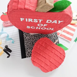 First Day of School Red Apple Mini Pinata | Back to School Party ...