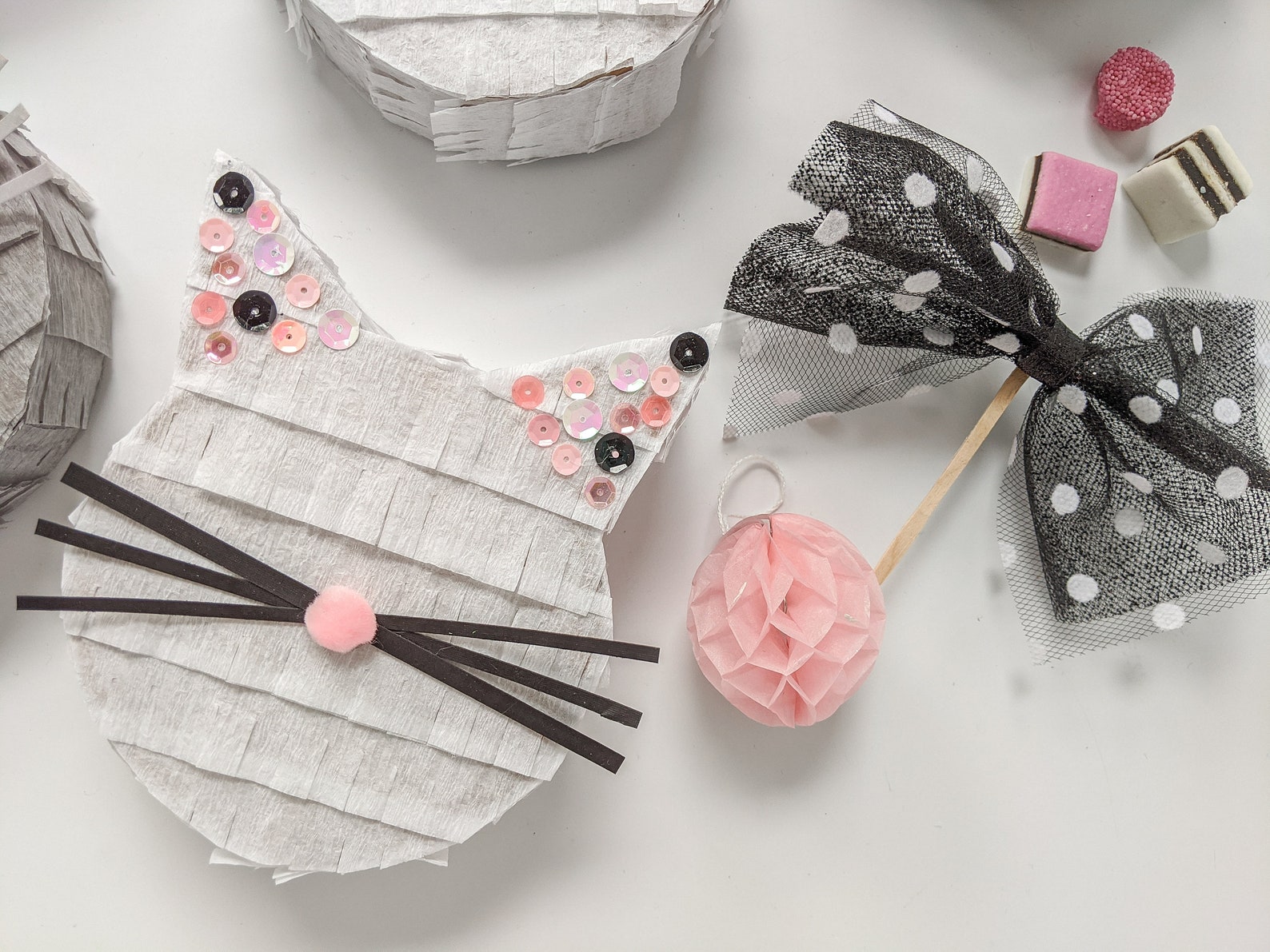 Kitty cat mini pinata with sequin ears Are you kitten me | Etsy