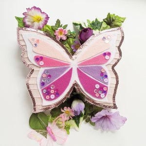 Pink Purple Ombre Butterfly Mini Pinata | Fairy Party Decor - Etsy