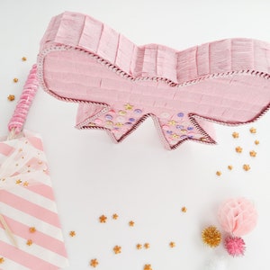 Sparkly Pink Sequin Girly Bow Pinata Gift:| ONE Pinata | Pink Christmas ...