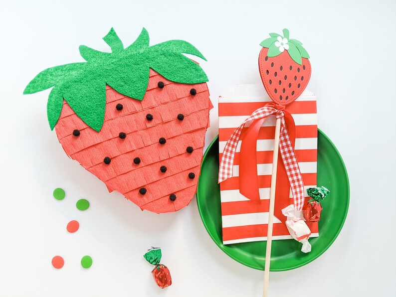 Strawberry Mini Pinata in Red or Pink ONE Pinata Berry - Etsy